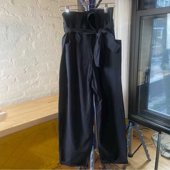 COS | Pants & Jumpsuits | Nwt Cos Paper Bag Tie Cotton Pants Navy Blue ...